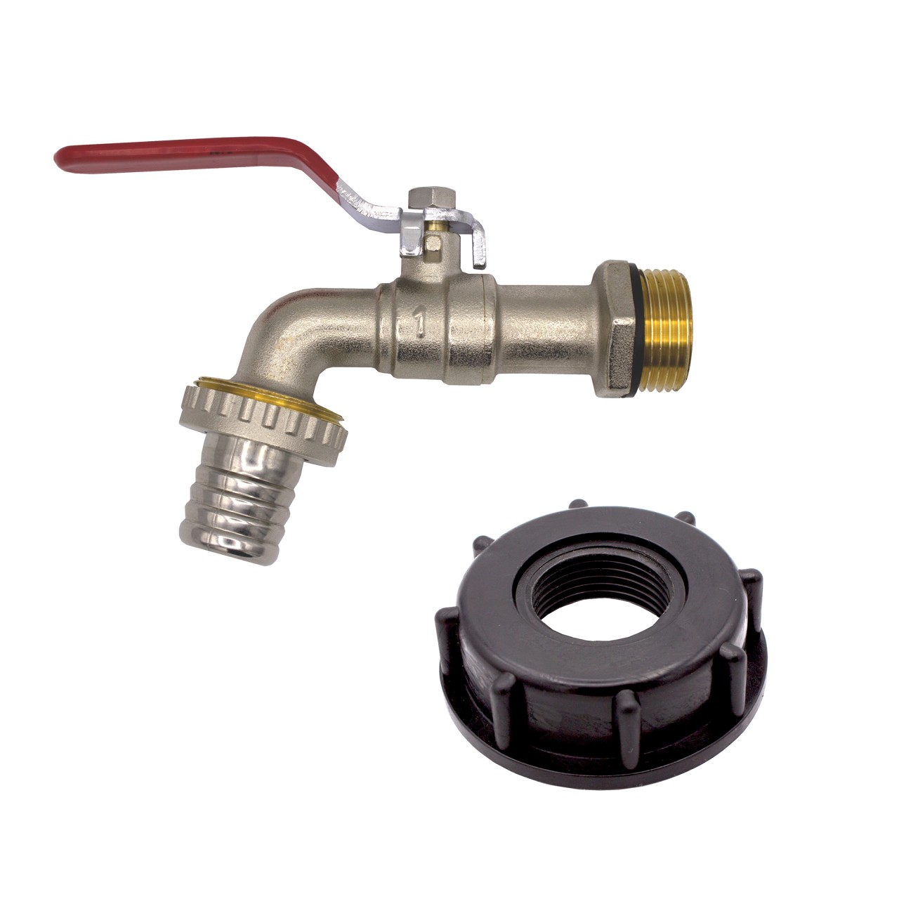 VARIOSAN IBC Kugelauslaufhahn "Profi" 13279, 1", Messing, S60x6 | 13279