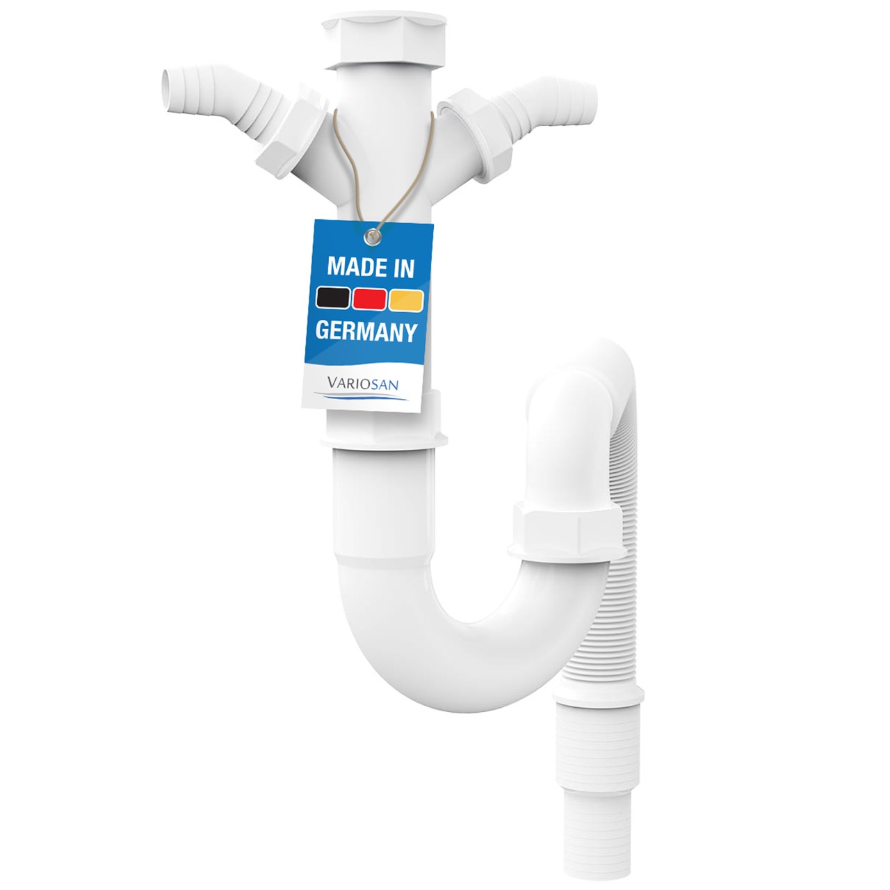 VARIOSAN Flexibler Röhrensiphon 11497, 1 1/2", 2 Siphon ...